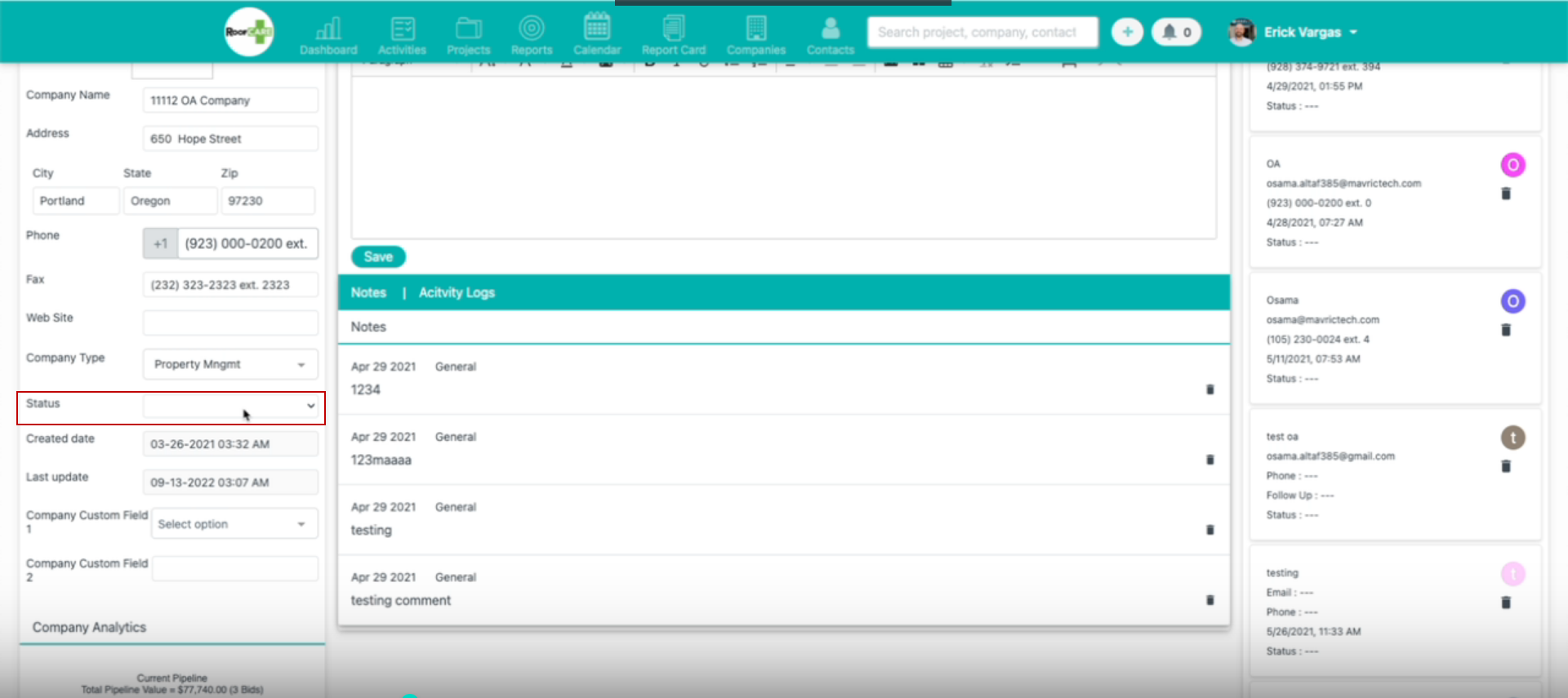 How to add and customize your company statuses